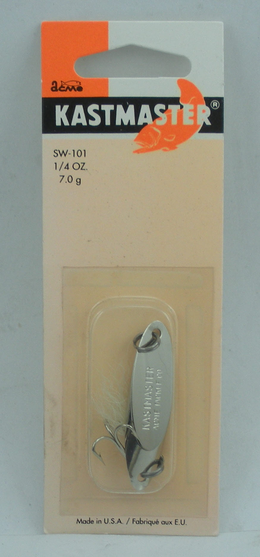 Acme SW101 1/4 Oz Kastmaster Spoon Chrome with White Bucktail ...