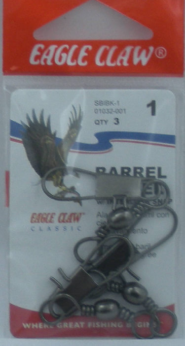 Eagle Claw 01032-001 Girevole Interlock Nero Taglia 1 3CT | eBay